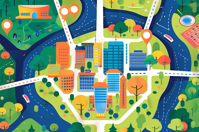 Design vector maps, event maps, fantasy festival maps by Yajeatton | Fiverr