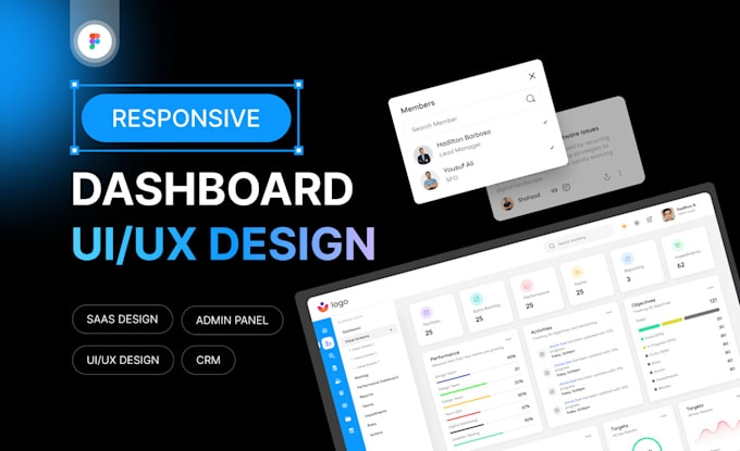 Modern saas dashboard and admin panel ui ux design for web apps and crm ...