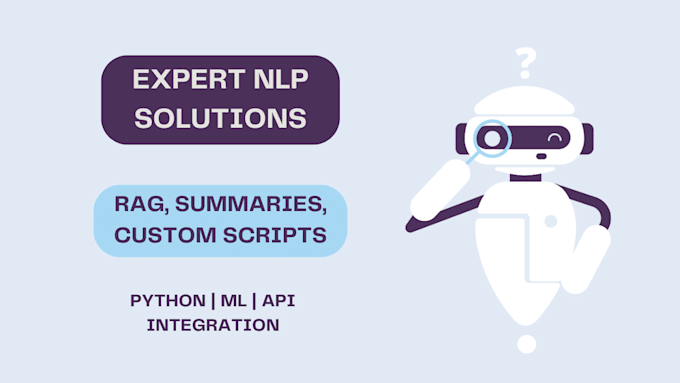 Do rag architecture, nlp, ml, llm, and api integration by Fatima457khan | Fiverr