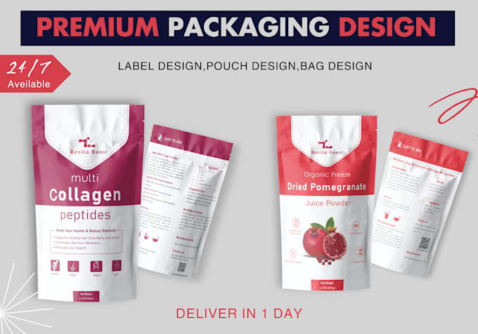 Design unique label, pouch or box packaging in one day by Topsdesign ...