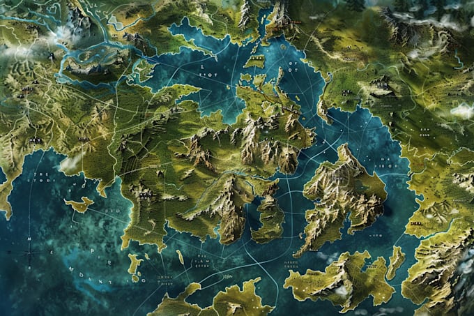 Create a high quality professional fantasy map for you by Ovierwitonz ...