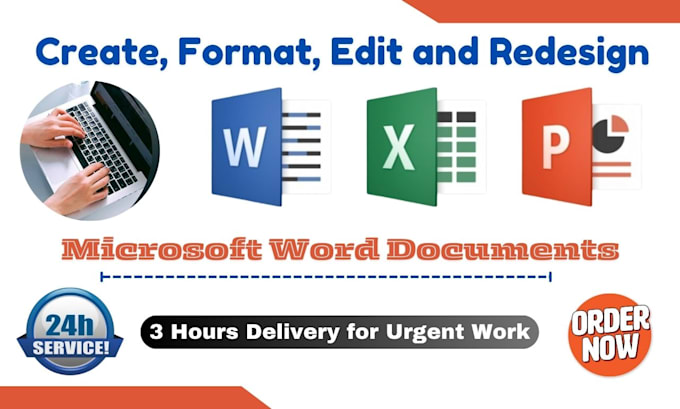 Edit, design, format microsoft word document and redesign ms word ...