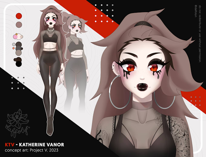 Draw your live2d character art ready to rig by Daffolyn | Fiverr