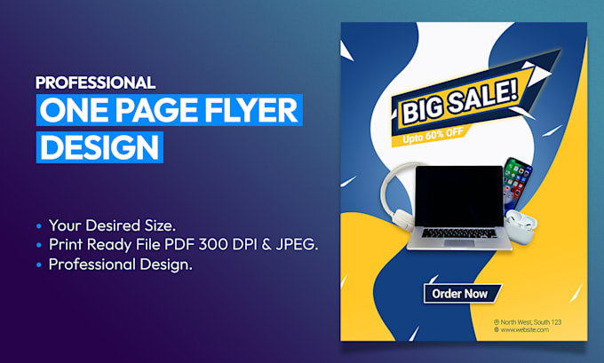 Design a one page professional business flyer by Zeeshandesign27 | Fiverr