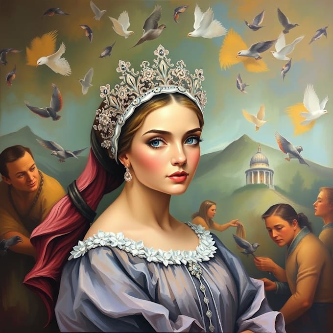 Paint a replica of any painting in oil free shipping by Komodephan | Fiverr