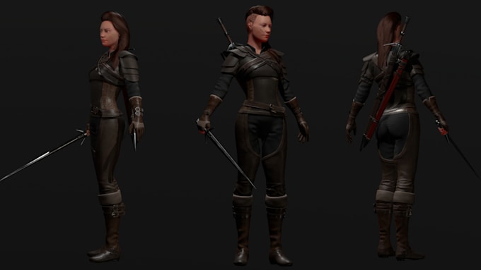 Fork 3d stylized game character,aaa model,uv map, fix retopology, ue ...