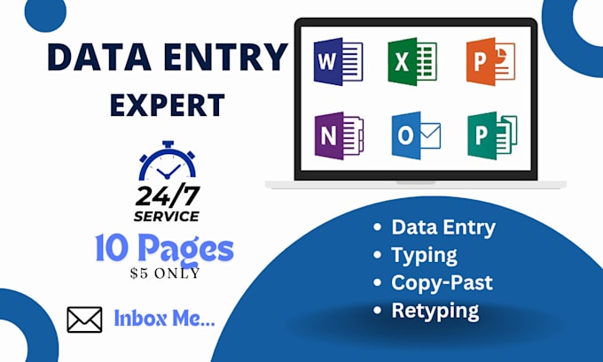 Data entry, ms word, excel, power point, typing, copy past by Ahd_digital | Fiverr