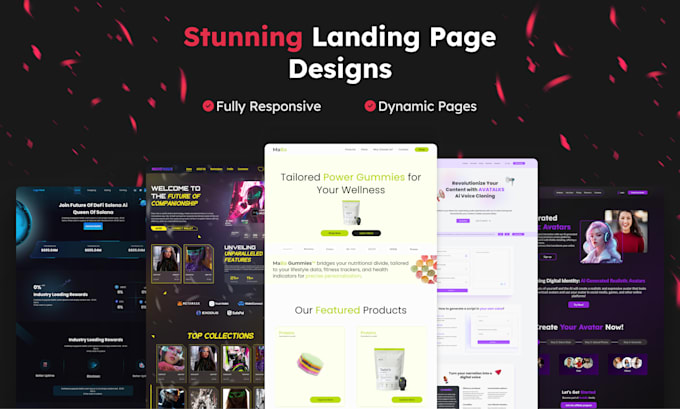 Create stunning landing page designs by Ui_core | Fiverr
