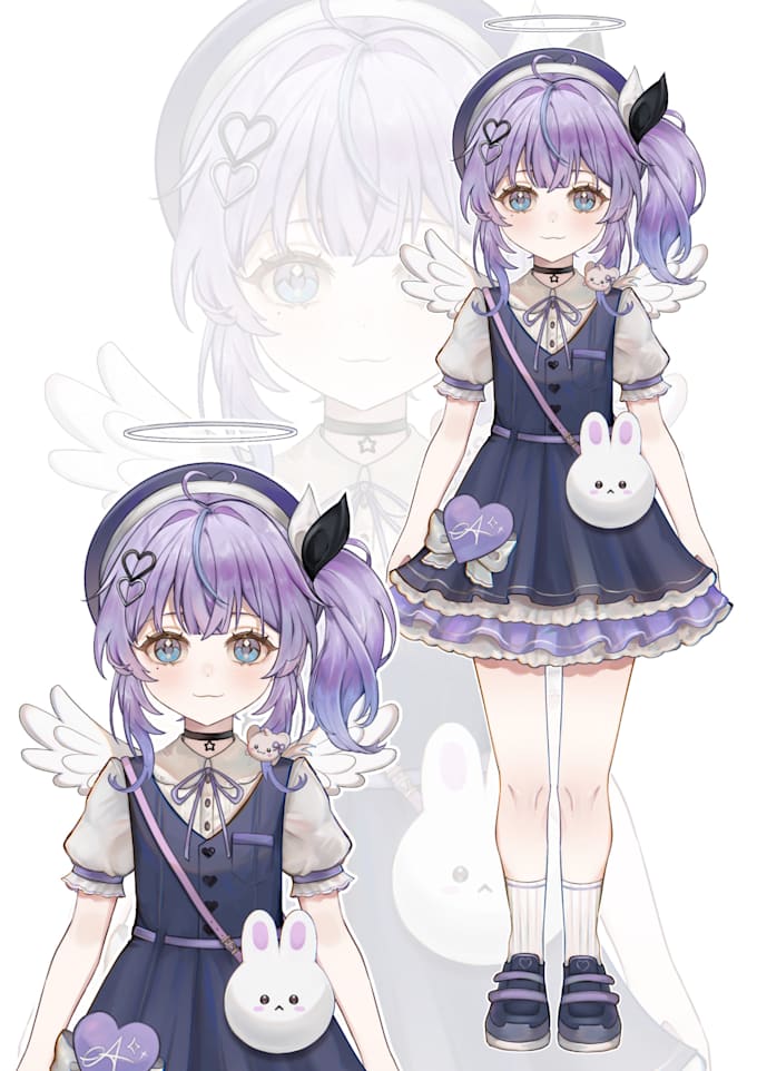 Create 2d vtuber model, live2d vtuber rigging, vtuber design, vtube studio by Bellachuk | Fiverr