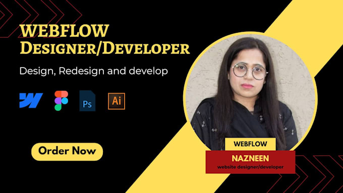 Design redesign and develop a webflow website by Nazneen_webflow | Fiverr