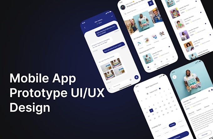 Do ui ux design for mobile app ui design and prototype in figma by Rophybrown | Fiverr