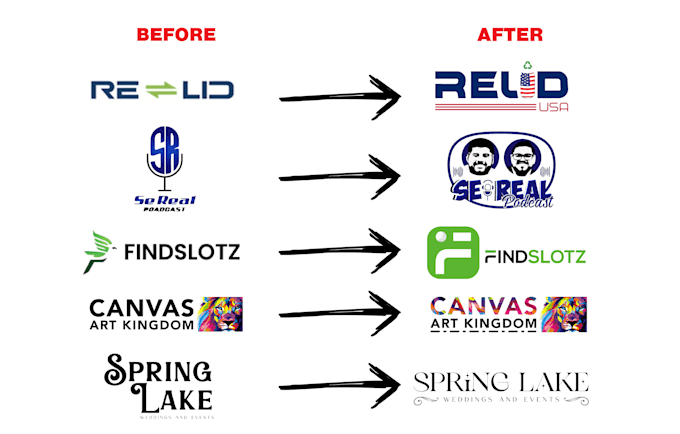 Redesign, revamp, redraw, logo in 24 hours by Himalay5555 | Fiverr