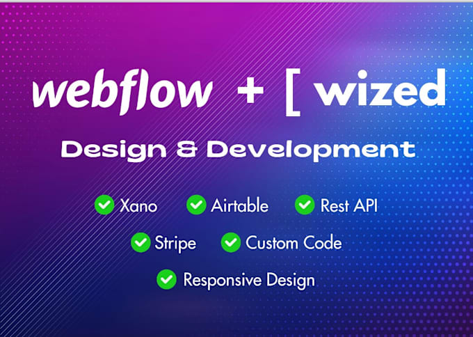 Create webflow website, wized and xano, firebase backend integration by ... Create webflow website, wized and xano, firebase backend integration by ...