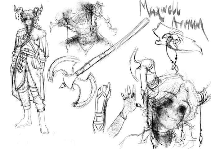 Sketch reference character sheets by Triceratopstea | Fiverr