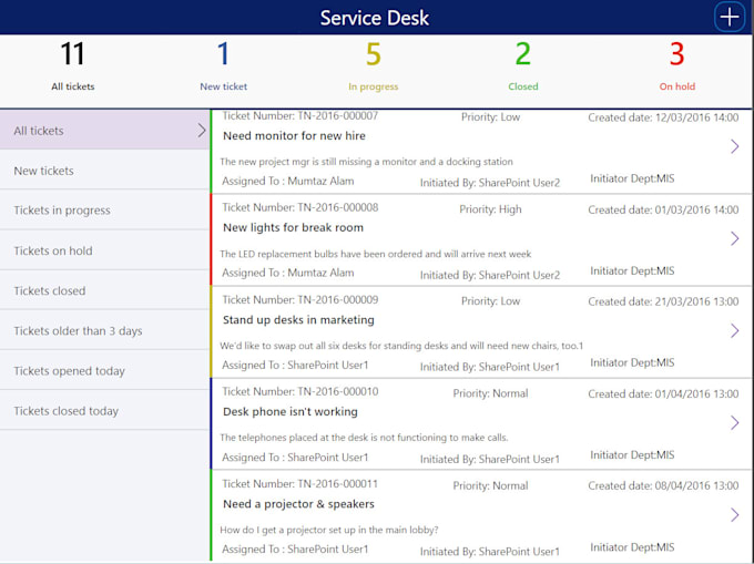 Create service desk or ticketing app on top of ms office 365 by Mumtazpowerapps | Fiverr