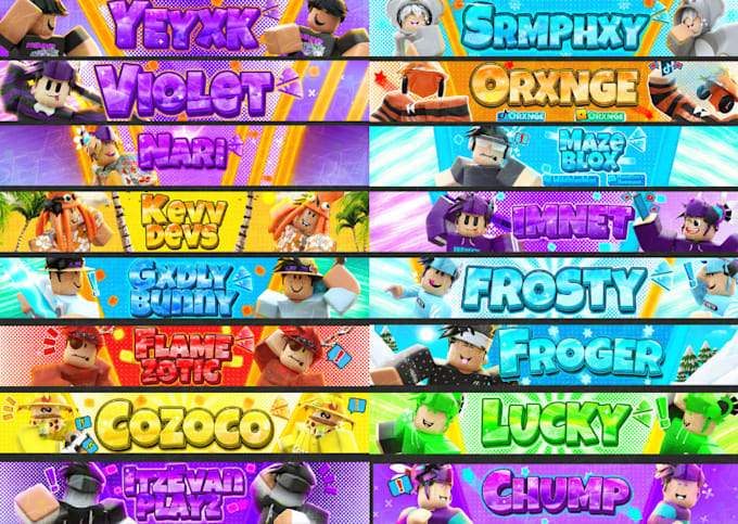 Diseñe un banner genial de roblox, avatar de roblox con pfp ...