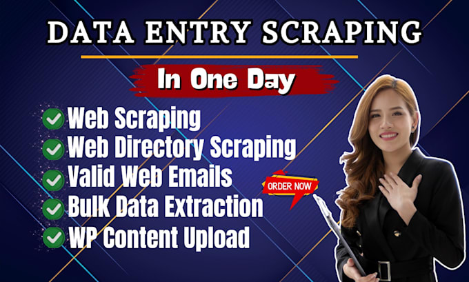Do web scraping bulk data extraction web scraper and valid web emails in one day by Atoz_expert ...