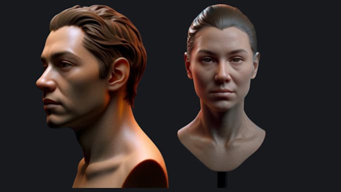 Do 3d face, bust model, head using blender, for 3d printing by Ramadhan ...