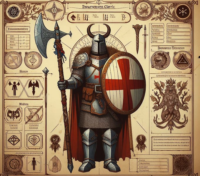 Draw 2d game character, fantasy character, dnd character art by ...