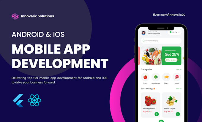 Build Flutter Mobile App Development Ios App Development Android App Creation By Innovalix20