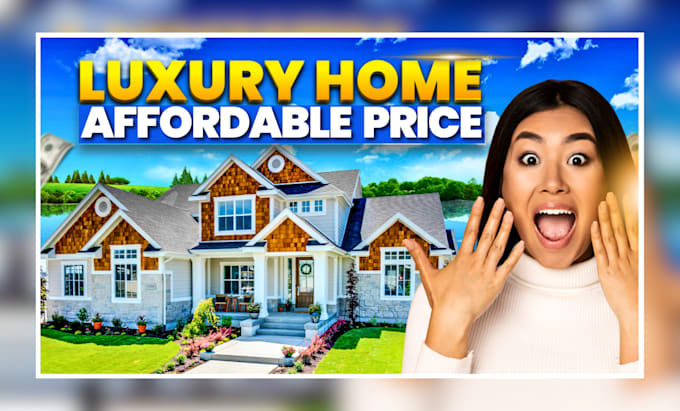 Design attractive real estate youtube thumbnail by Sohelgrowth | Fiverr