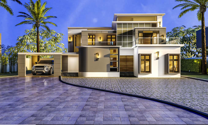 Hacer diseño de casa en 3d, modelo de casa, diseño exterior e interior de casa en 3d