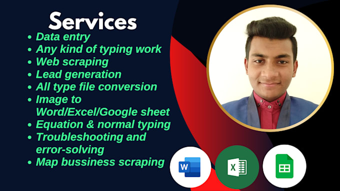 Do data entry, word excel powerpoint writing and designing by Rokib1999 ...
