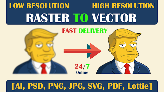 Vector tracing, convert image to vector file, vector logo, vectorize ...