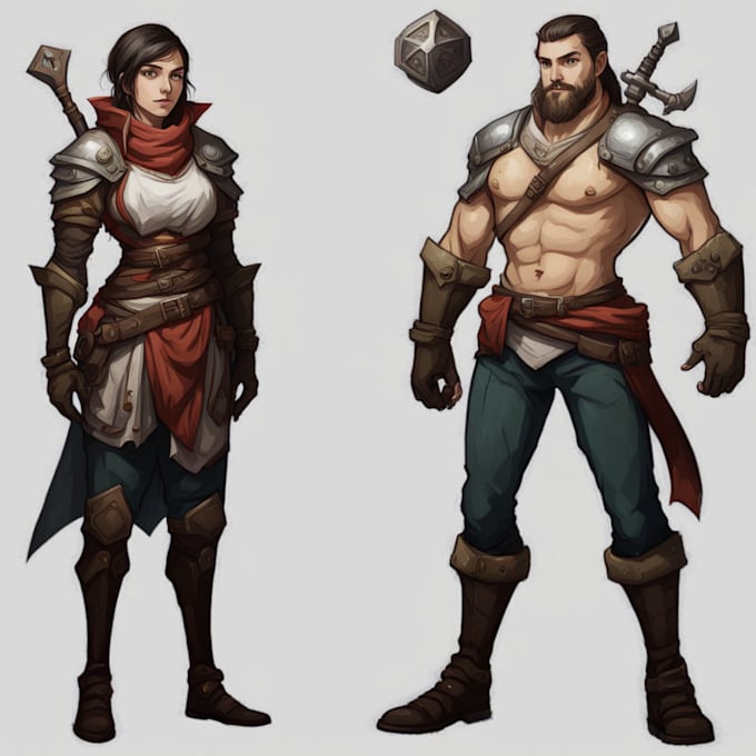 Make dnd character art and dnd character art illustration by Chrhomp ...
