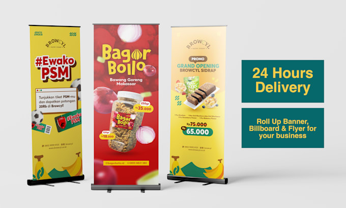 Design custom roll banners with 24 hour delivery by Dicky97 | Fiverr
