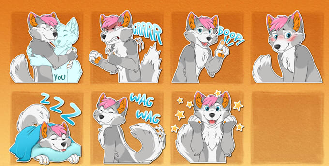 Draw furry emotes, fursona emotes, furry sticker, naruto twitch emotes ...
