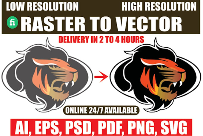 Convert logo or image to vector ai, eps, pdf, svg, cdr by Alina_mclain | Fiverr