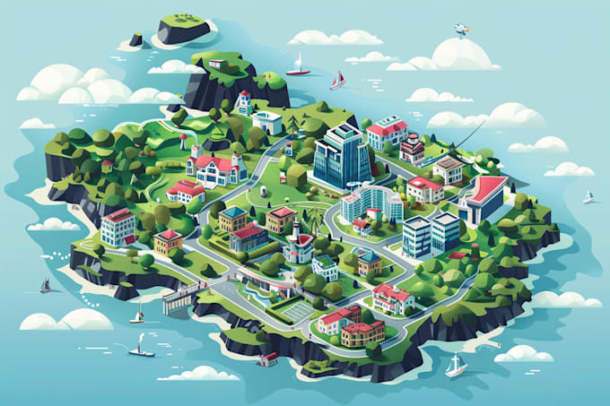 Design amazing vector or isometric maps illustration by Elzebeswart ...