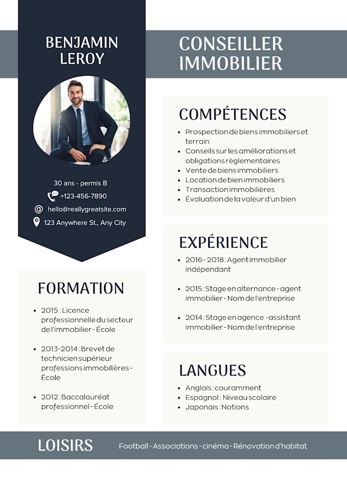 Cv professionals cv 50 by Younsslhouss | Fiverr
