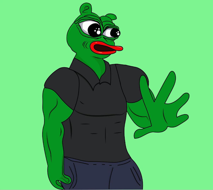 Dibujar arte de meme personalizado animación de memecoin en 2d arte de ...