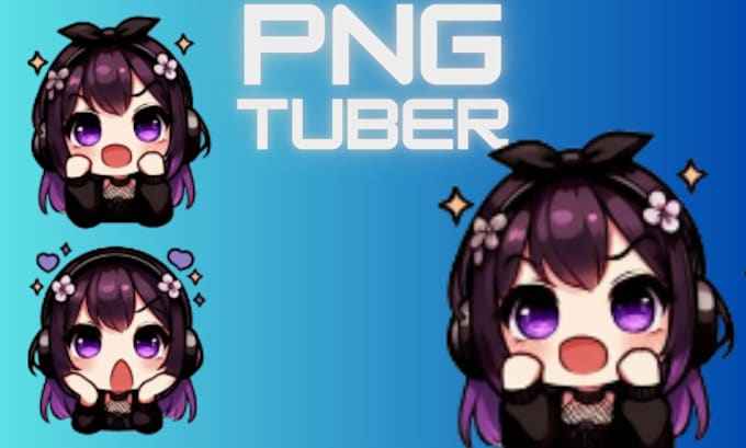 Personalized png tuber, chibi vtuber live 2d modeling pngtuber rigging ...