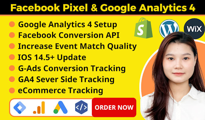 Setup facebook pixel conversion api google analytics 4 conversion tracking by Huy_nguyen_1410 ...