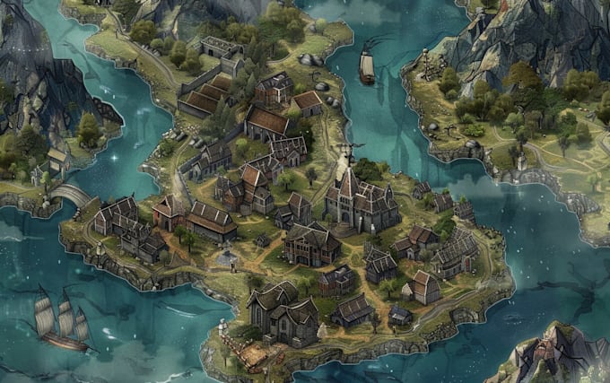 Provide a high quality battle map for your fantasy rpg game by Ighresu ...