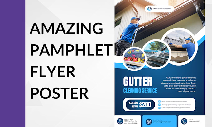 Create flyer pamphlet poster digital business leaflet brochure design ...