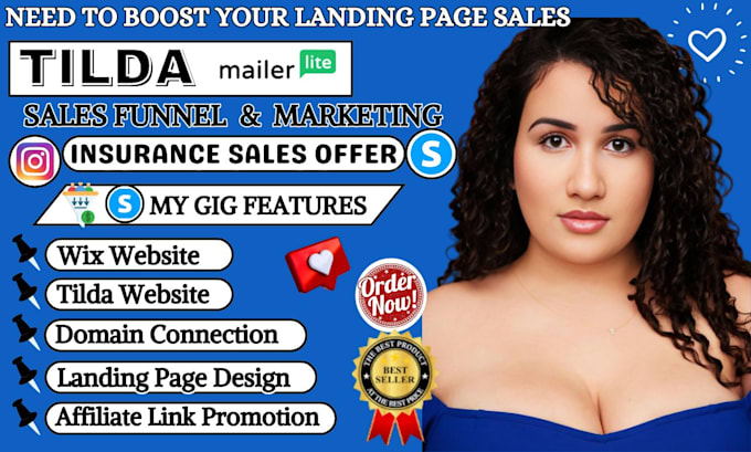 Design professional tilda wix tilda landing page tilda salefunnel by Vanessajasper1 | Fiverr