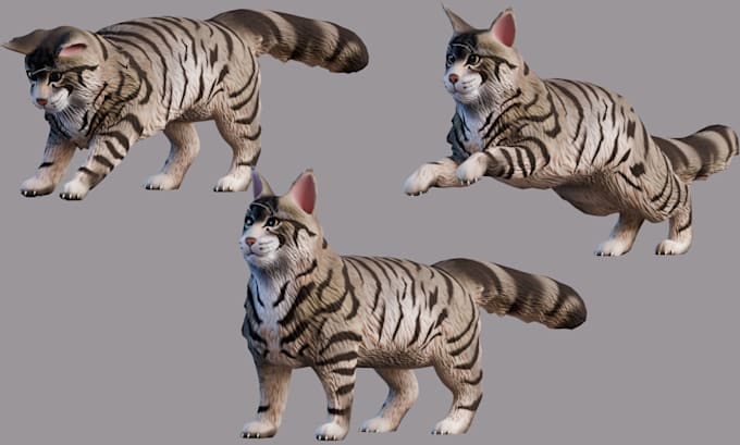 Do realistic 3d animal sculpting, realistic animal xgen fur texturing ...