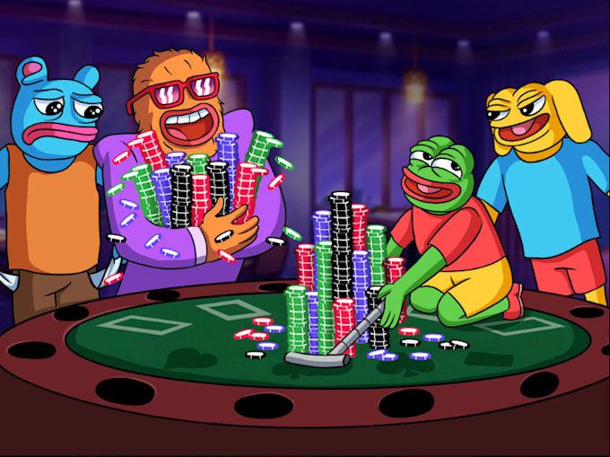 Create funny crypto meme coin art meme video solana memecoin pepe ...