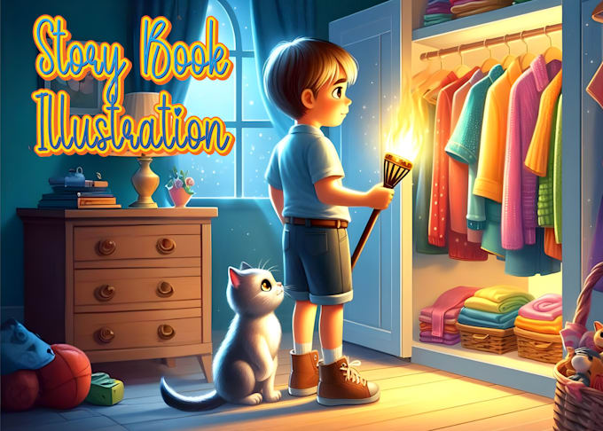 Design children book illustration and cover children story book ...