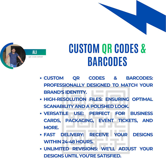 Create custom qr codes and barcodes for your business by Ahmad768 | Fiverr