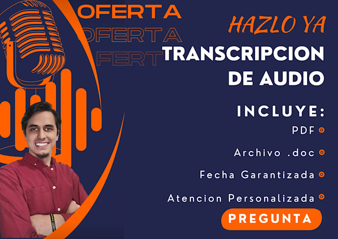 Spanish audio transcription personalized attention by Sotocaldex | Fiverr