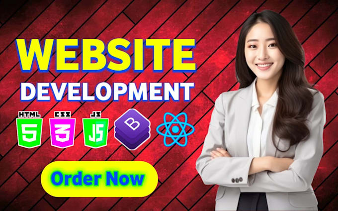 Create Custom And Responsive Website Using Html Css And Javascript By Muhammadgulfam9 Fiverr