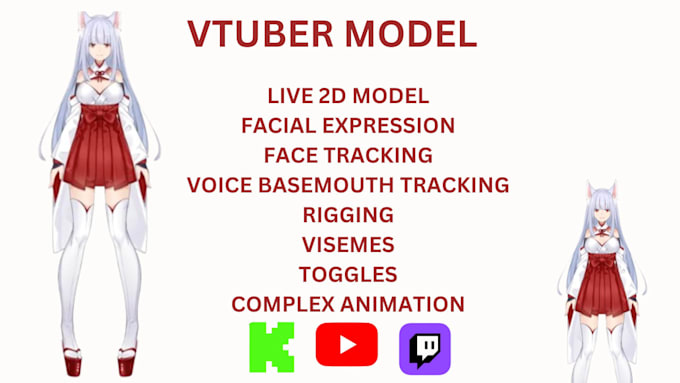 Model and rig live 2d vtuber using vtube studio by Benjamincoth | Fiverr