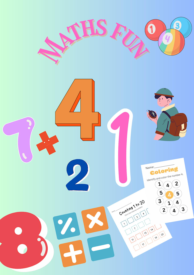 Design custom math worksheets for elementary students by Halay001 | Fiverr