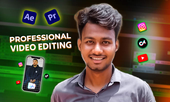 Edit any social media platform video by Bapan_das_ | Fiverr