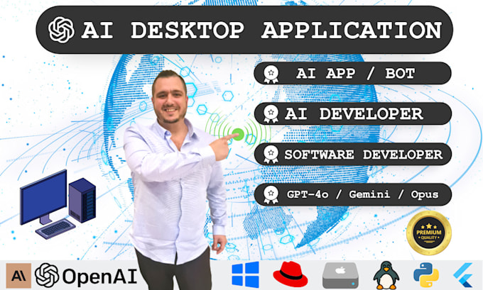 Be programming llm ai app desktop application or bot ai software developer by Stas4000 | Fiverr
